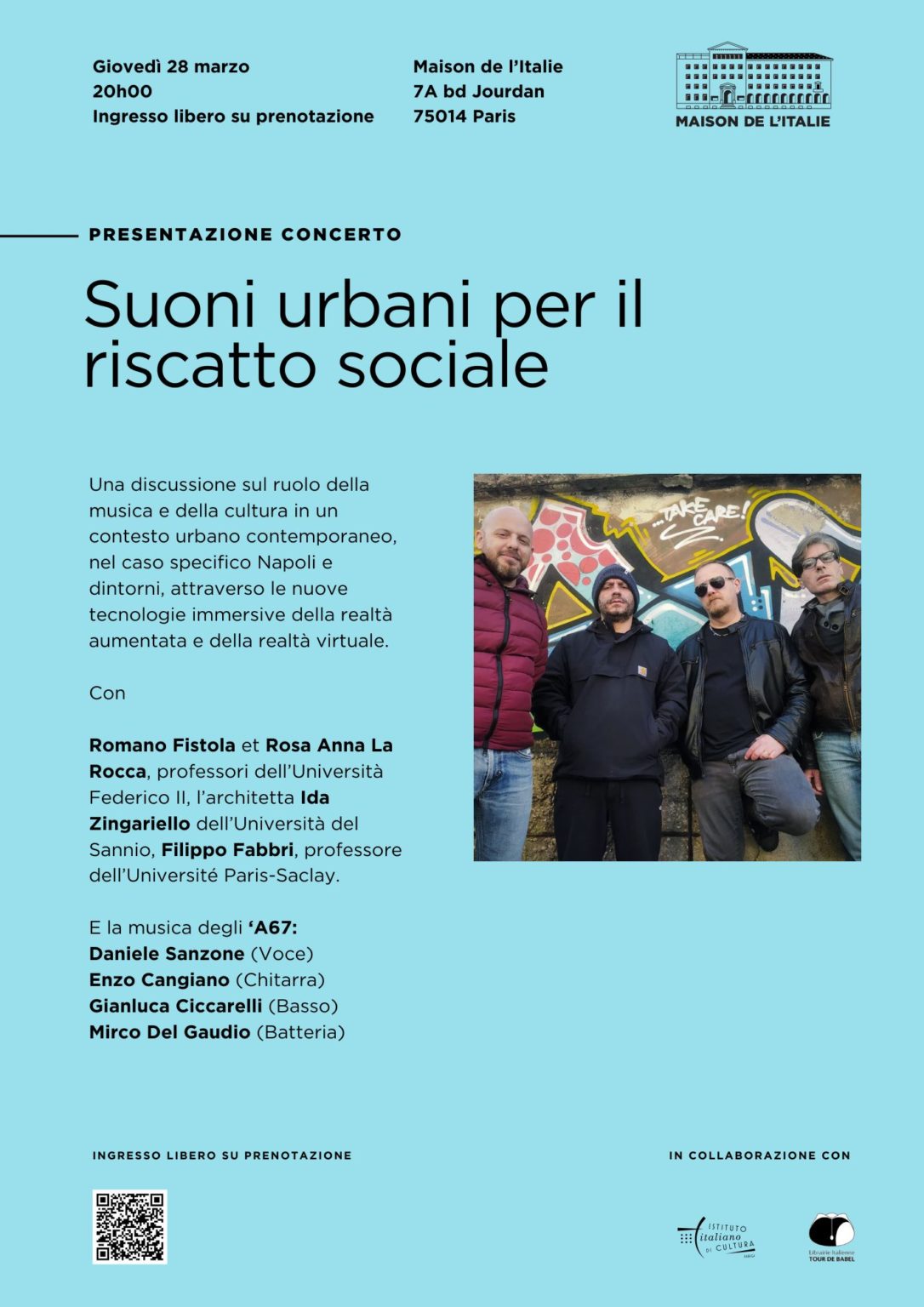 Suoni urbani per il riscatto sociale – Maison de l'Italie