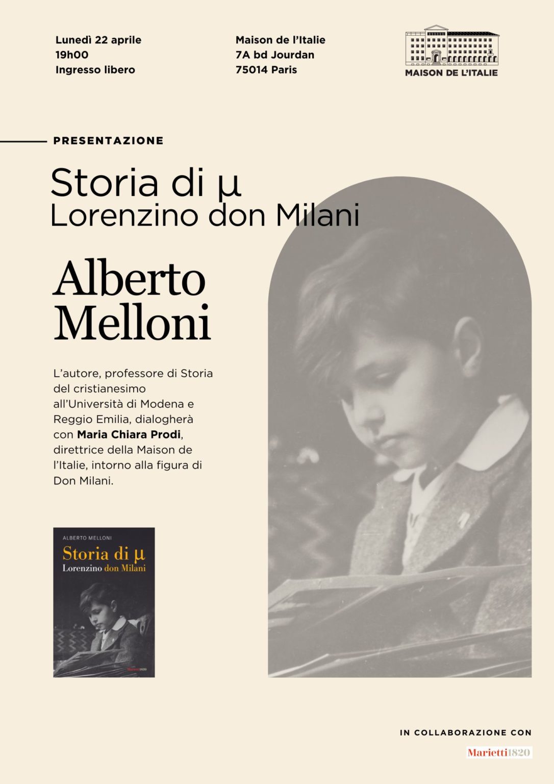 Storia di μ – Alberto Melloni – Maison de l'Italie